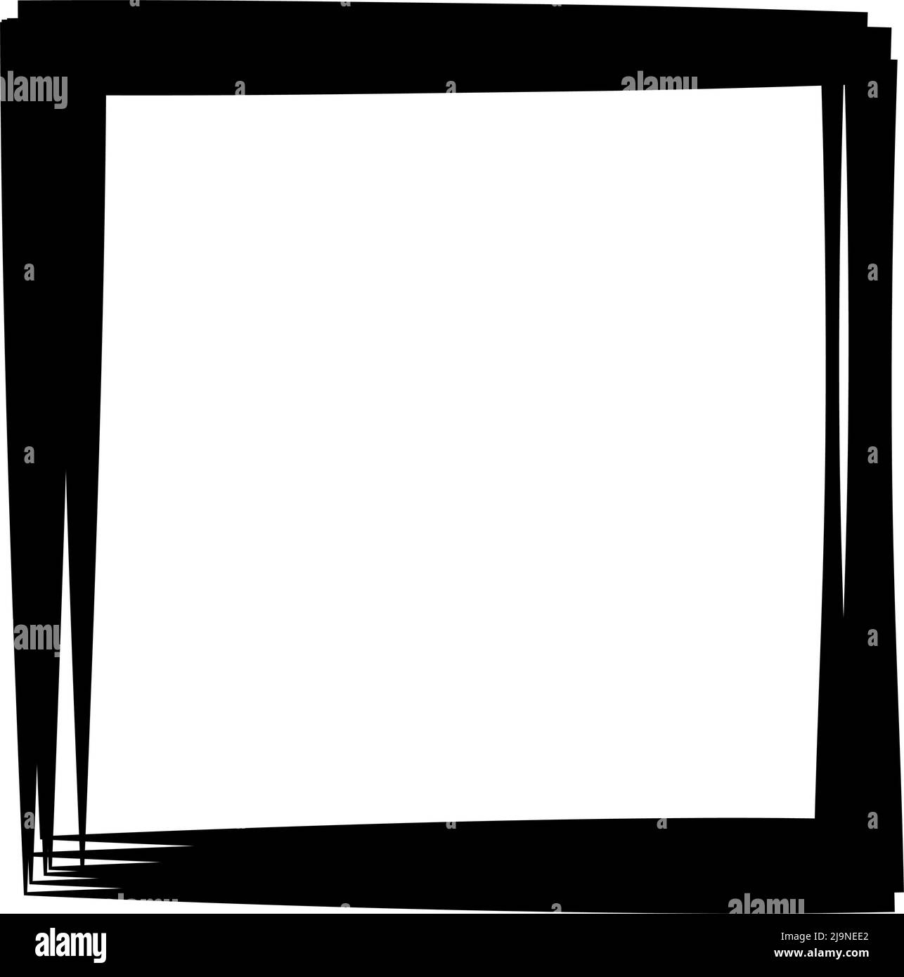 Random square contour frame, border element. Stock vector illustration ...