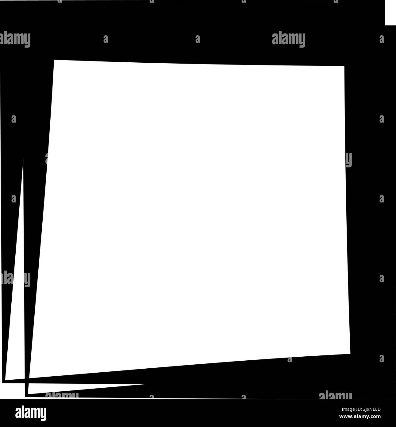 Random square contour frame, border element. Stock vector illustration ...