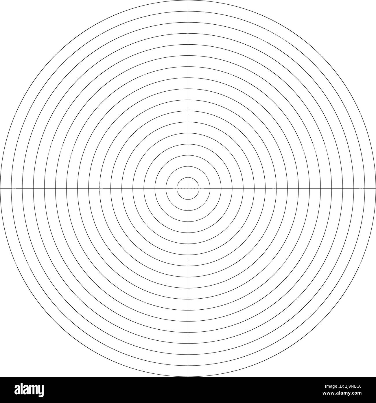 Polar Circular Grid Mesh Pie Chart Graph Element Stock Vector Illustration Clip Art