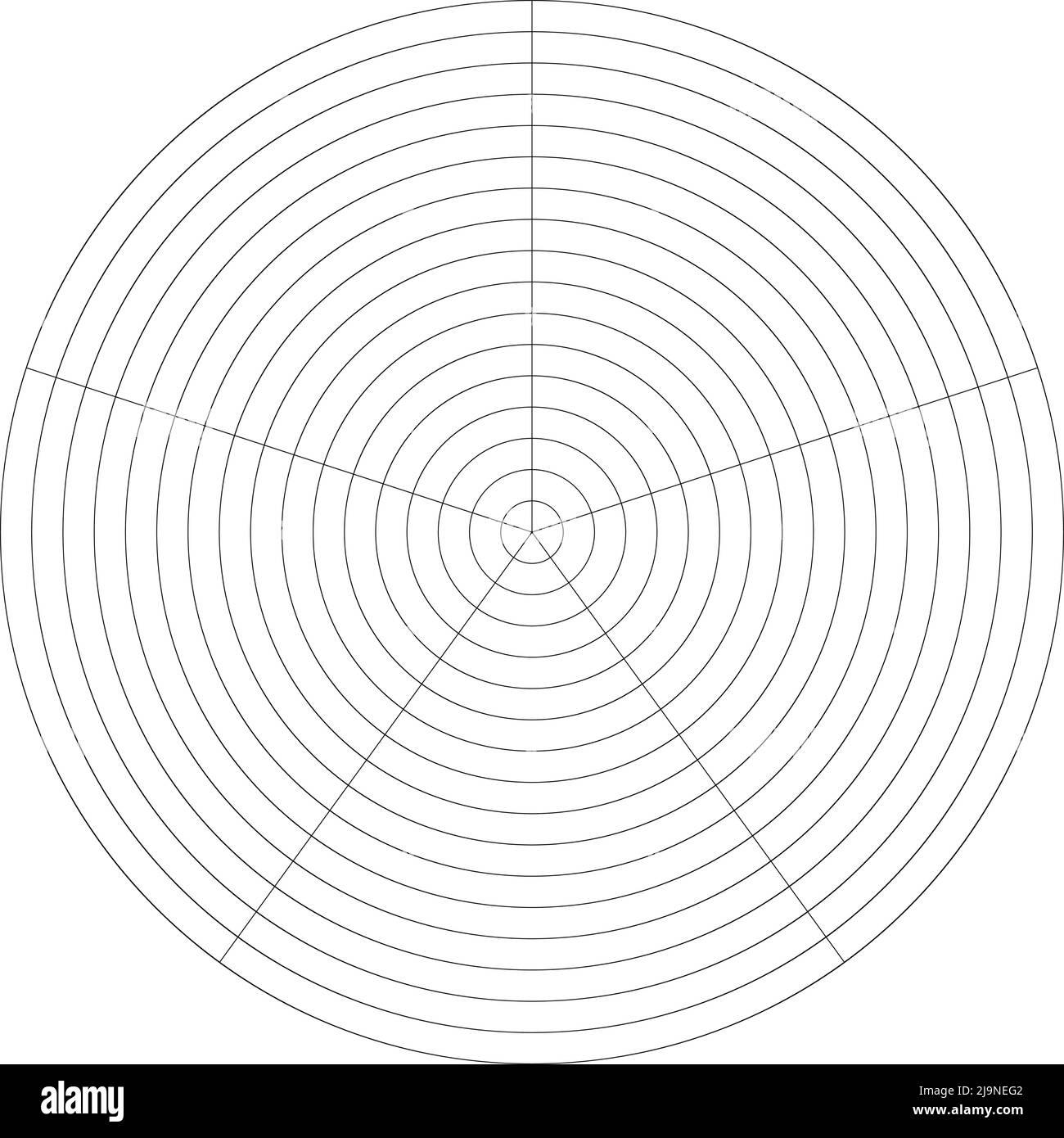 Polar, circular grid, mesh. Pie chart, graph element. Stock vector ...