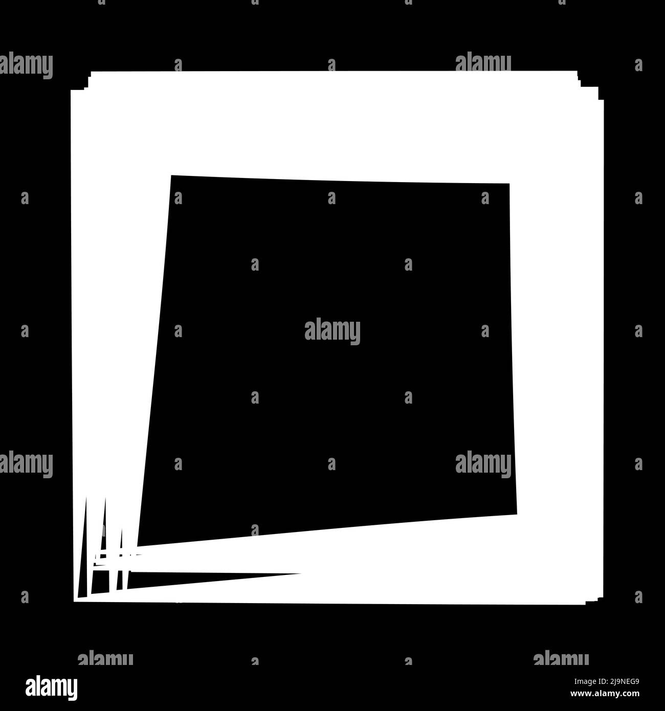 Random square contour frame, border element. Stock vector illustration ...
