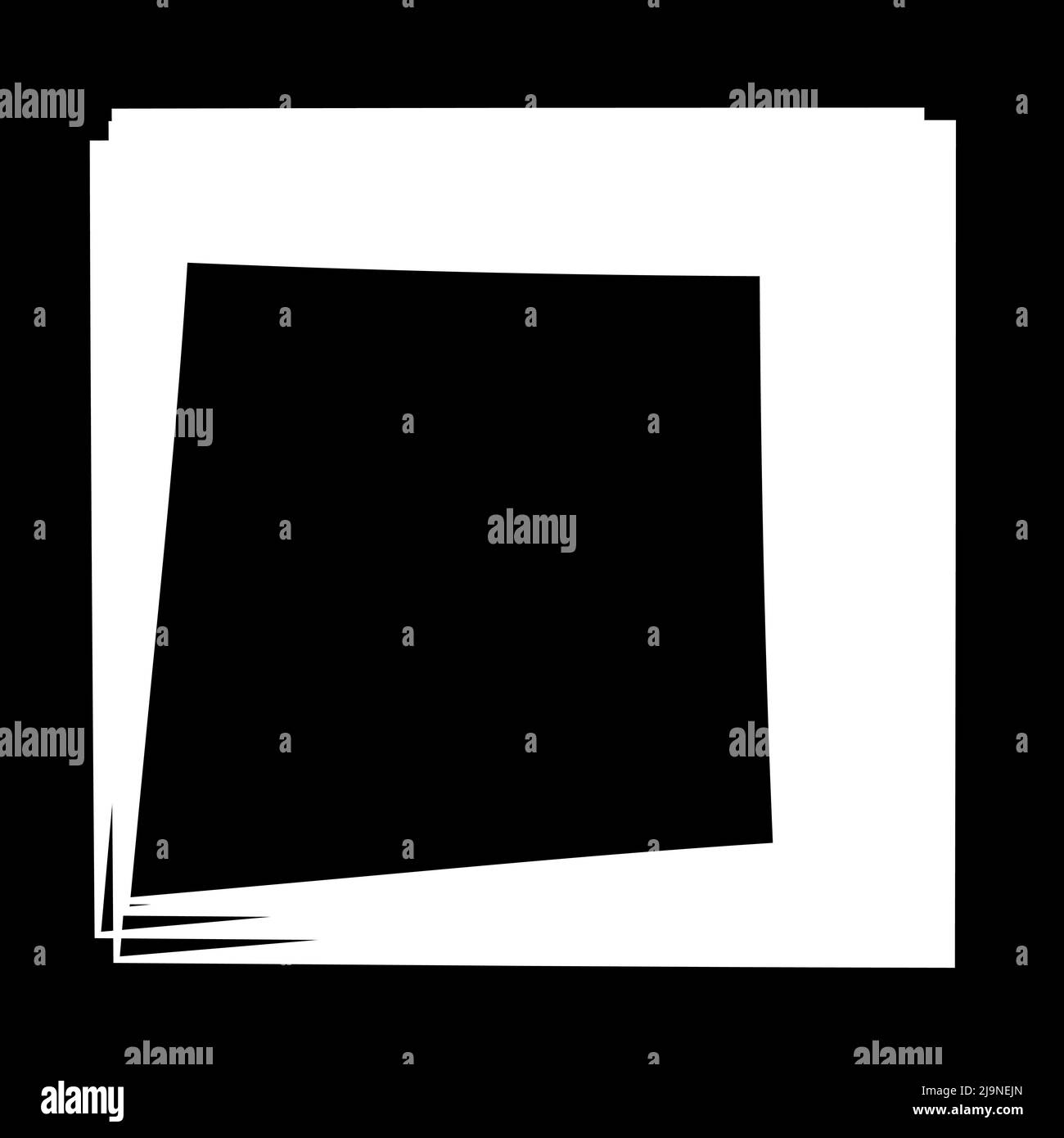 Random square contour frame, border element. Stock vector illustration ...