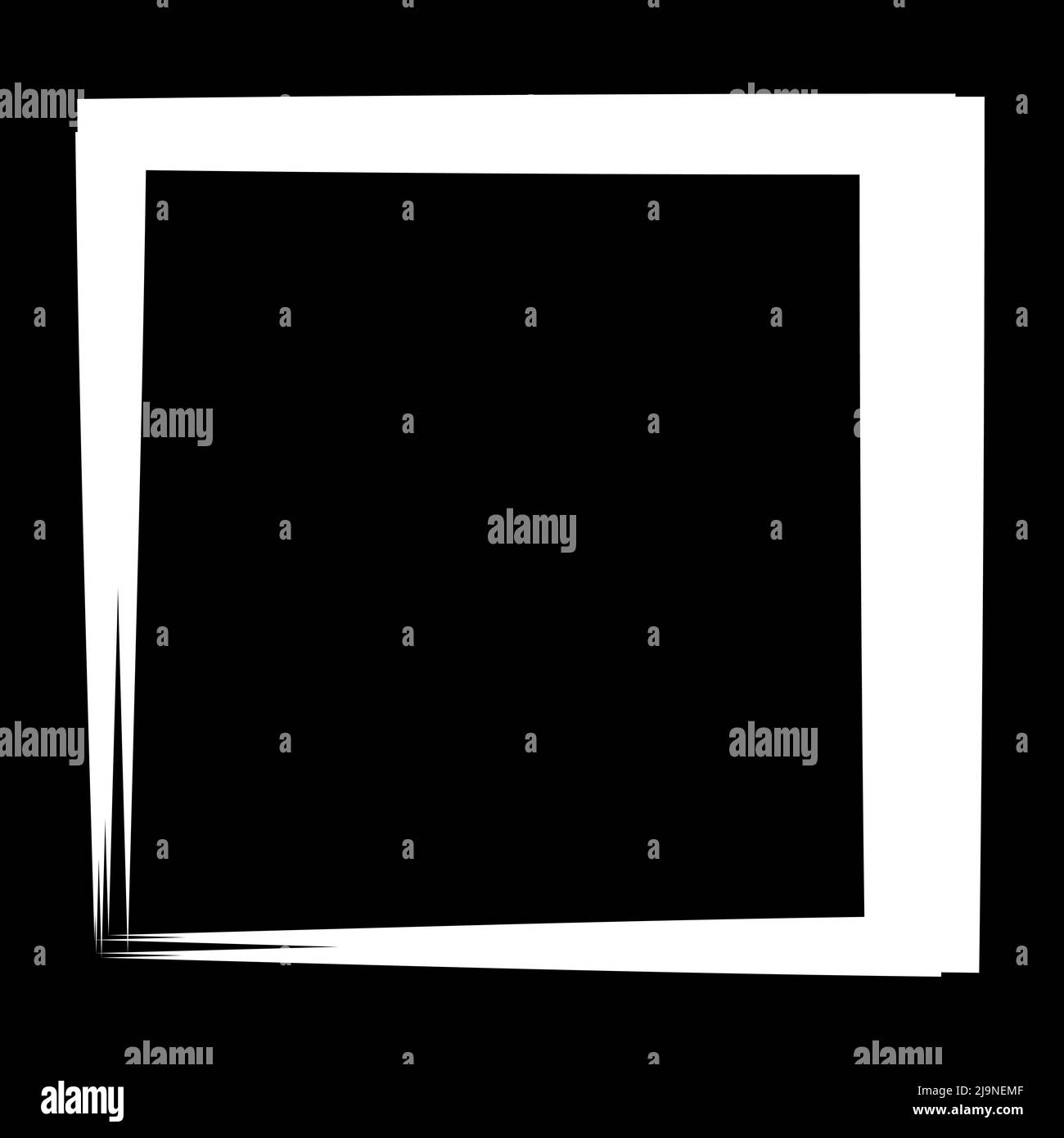 Random square contour frame, border element. Stock vector illustration ...