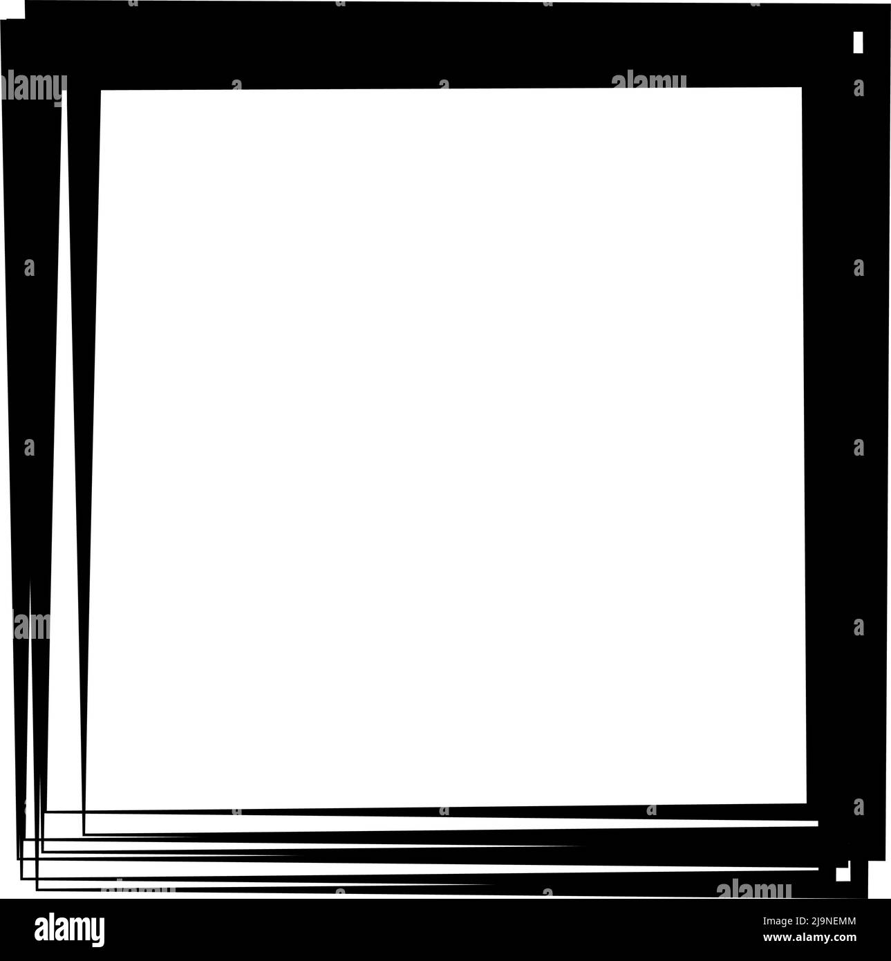 Random square contour frame, border element. Stock vector illustration ...