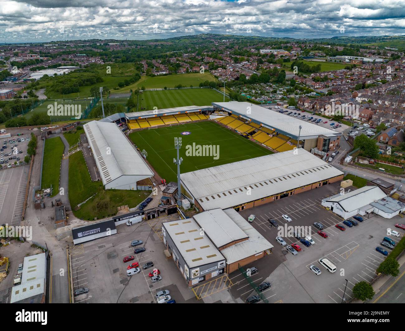 Port Vale , Vale Park Stadium , Aerial Photo taken following Promotion ...