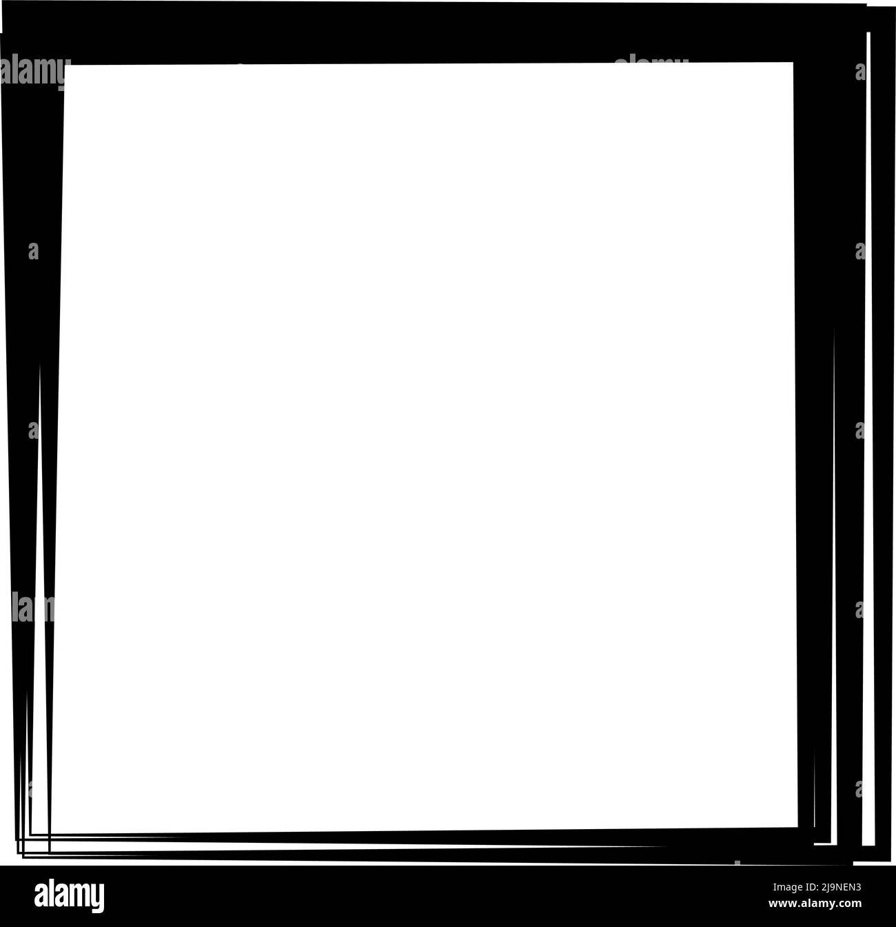 Random square contour frame, border element. Stock vector illustration ...