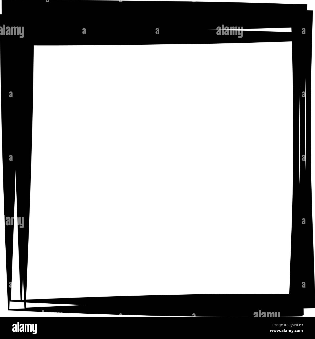 Random square contour frame, border element. Stock vector illustration ...