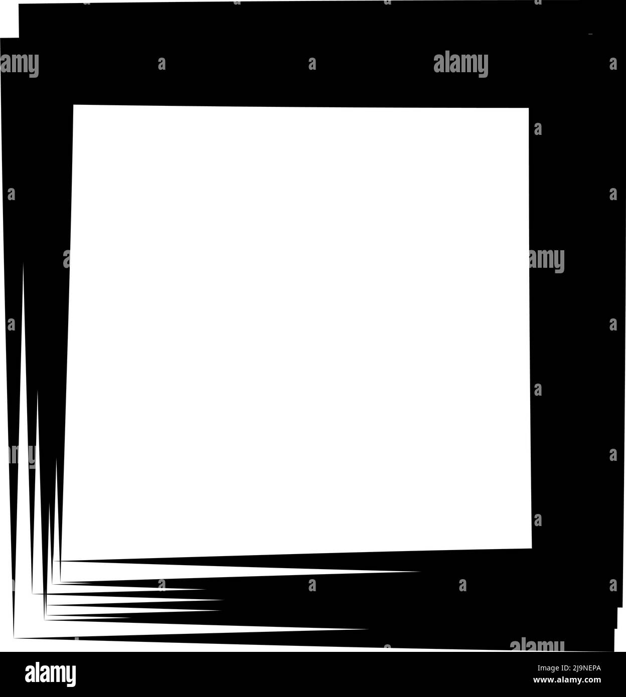 Random square contour frame, border element. Stock vector illustration ...
