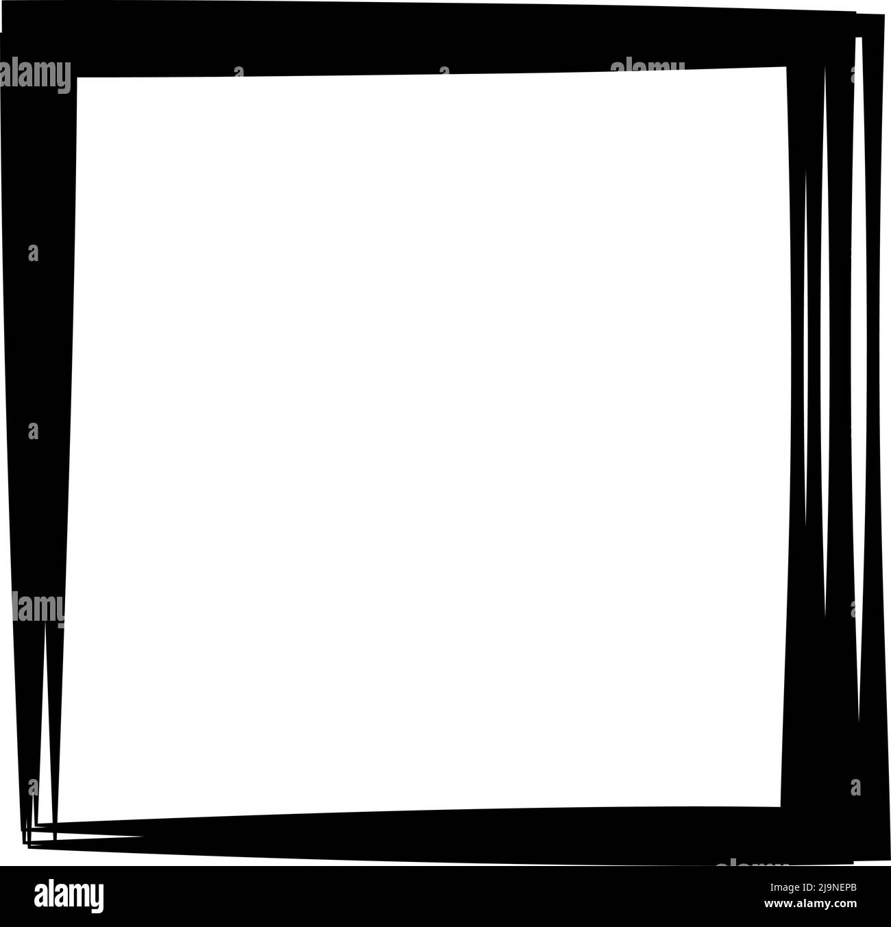 Random square contour frame, border element. Stock vector illustration ...