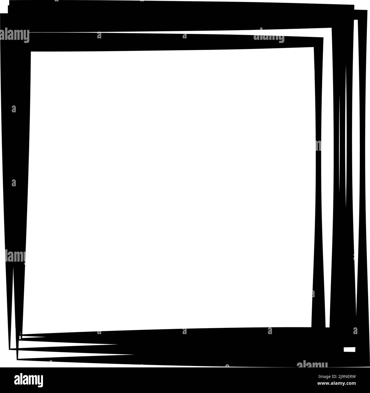 Random square contour frame, border element. Stock vector illustration ...