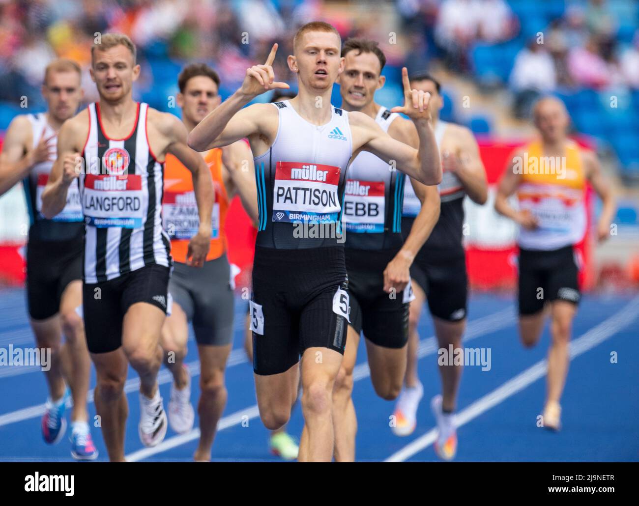 Ben Pattison competing in the men’s 800m B race at the Birmingham ...