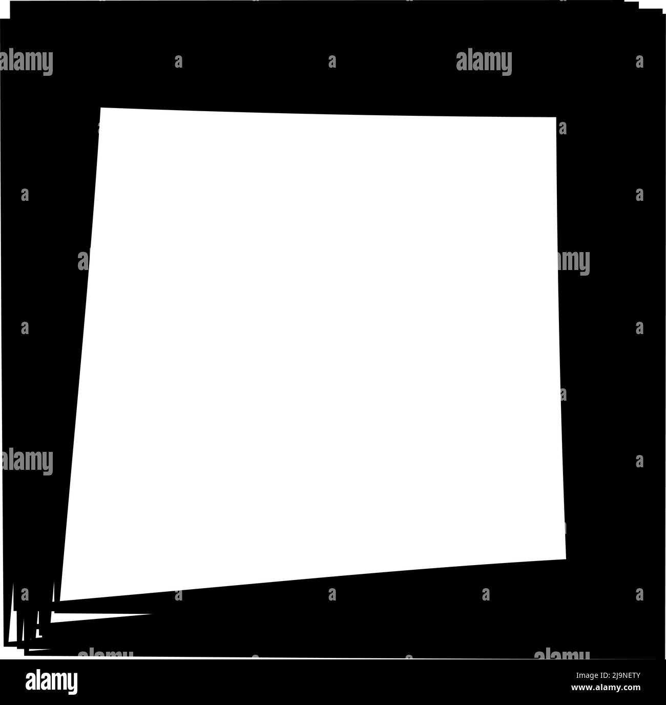 Random square contour frame, border element. Stock vector illustration ...
