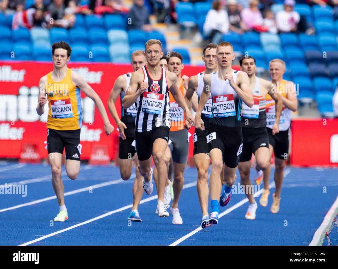 Ben Pattison competing in the men’s 800m B race at the Birmingham ...