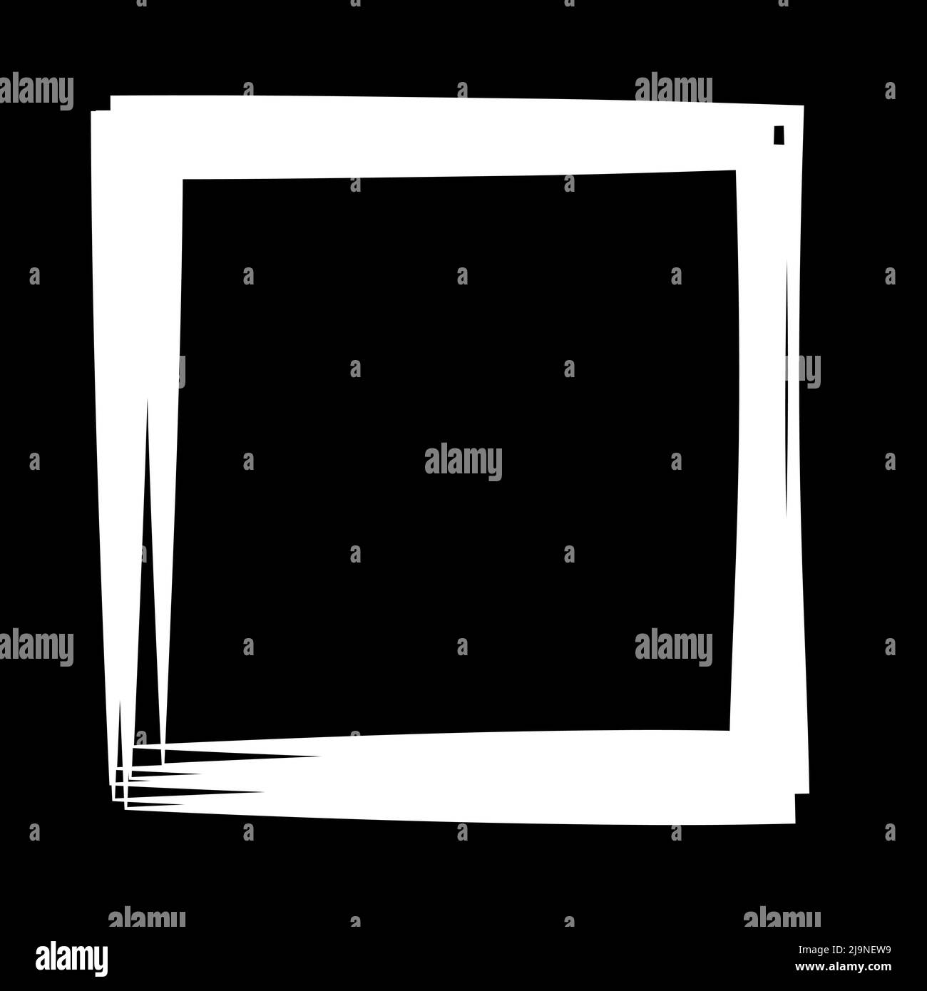 Random square contour frame, border element. Stock vector illustration ...
