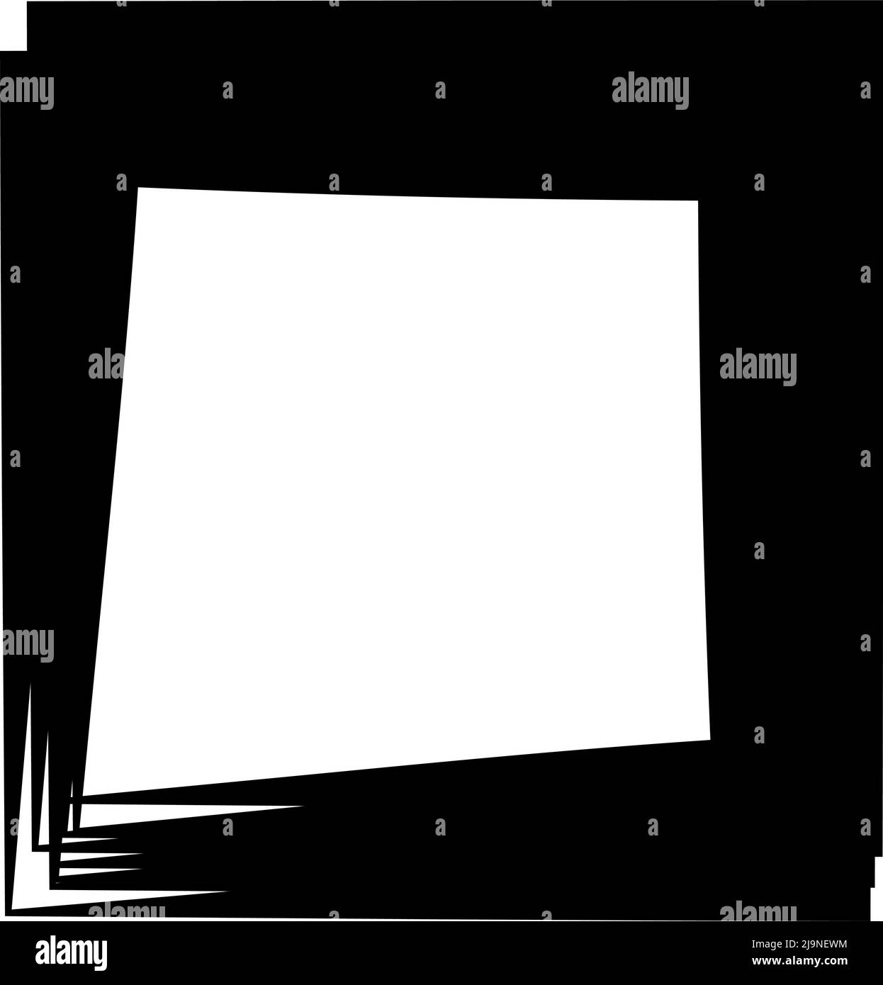 Random square contour frame, border element. Stock vector illustration ...