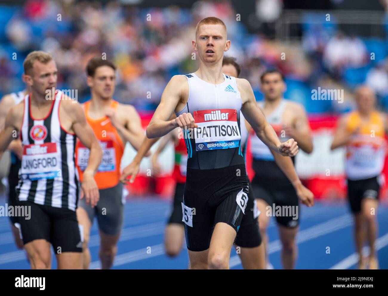 Ben Pattison competing in the men’s 800m B race at the Birmingham ...