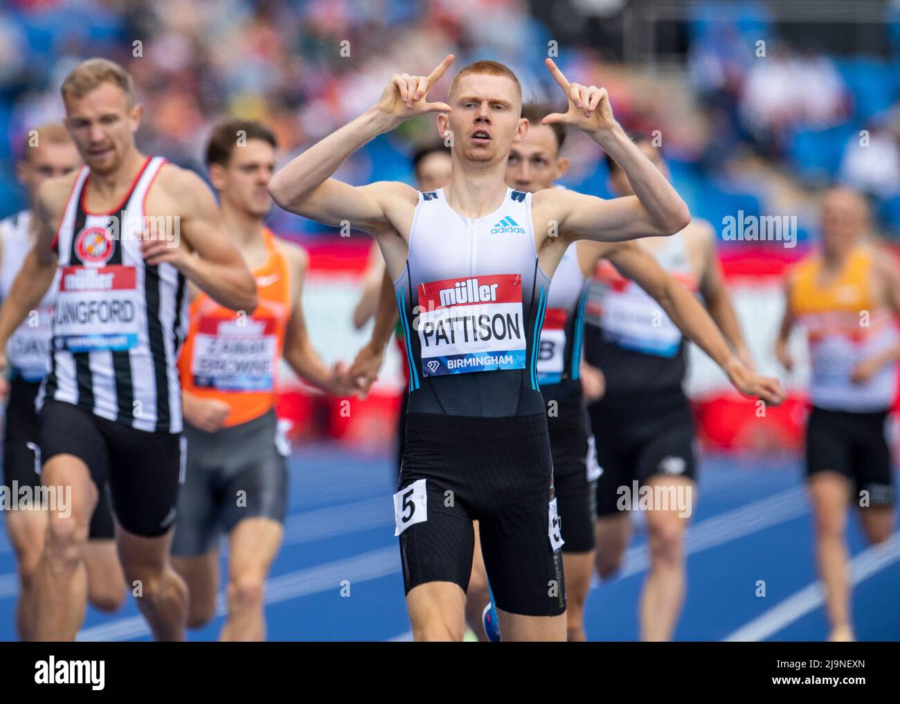 Ben Pattison competing in the men’s 800m B race at the Birmingham ...