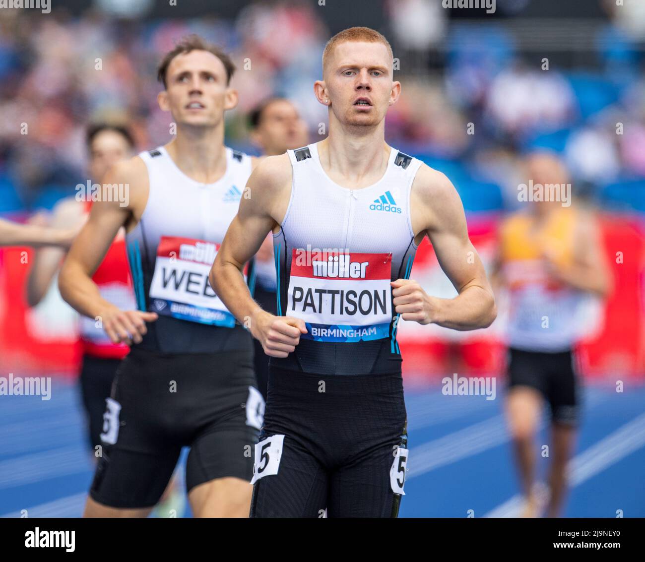 Ben Pattison competing in the men’s 800m B race at the Birmingham ...
