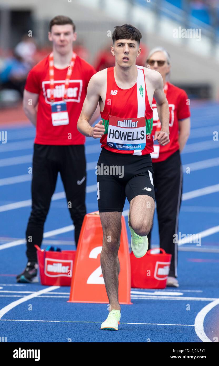 Daniel Howells competing in the men’s 800m B race at the Birmingham ...