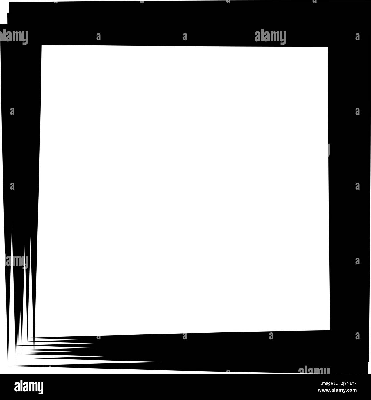 Random square contour frame, border element. Stock vector illustration ...