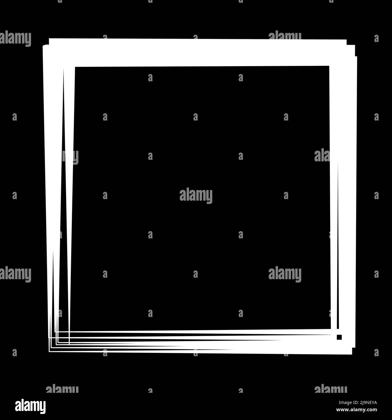 Random square contour frame, border element. Stock vector illustration ...