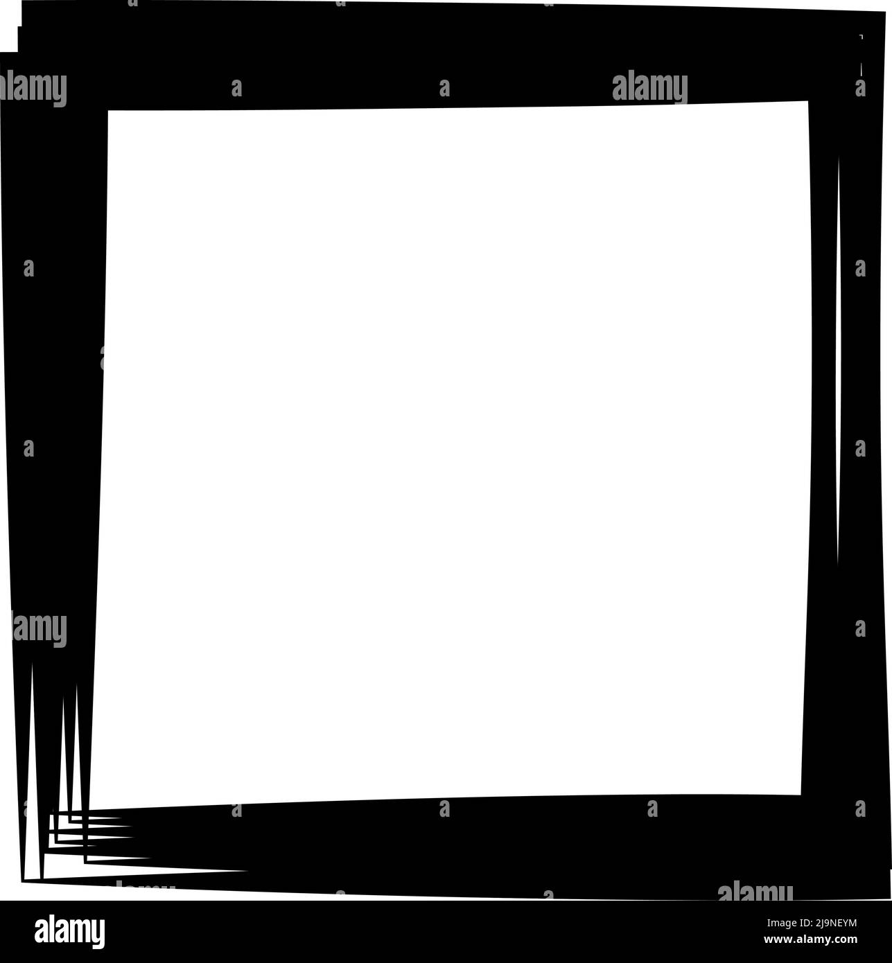 Random square contour frame, border element. Stock vector illustration ...