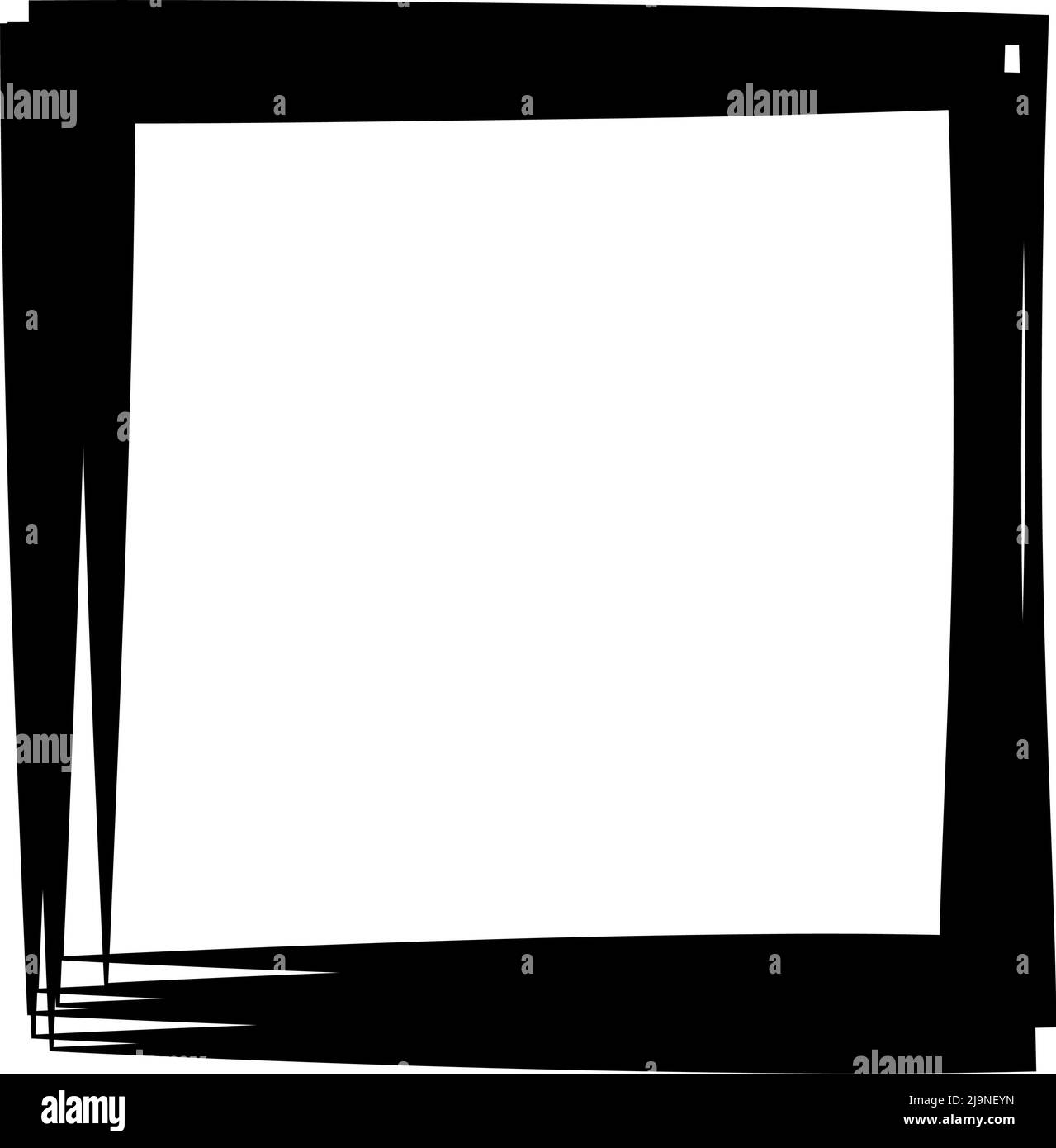 Random square contour frame, border element. Stock vector illustration ...