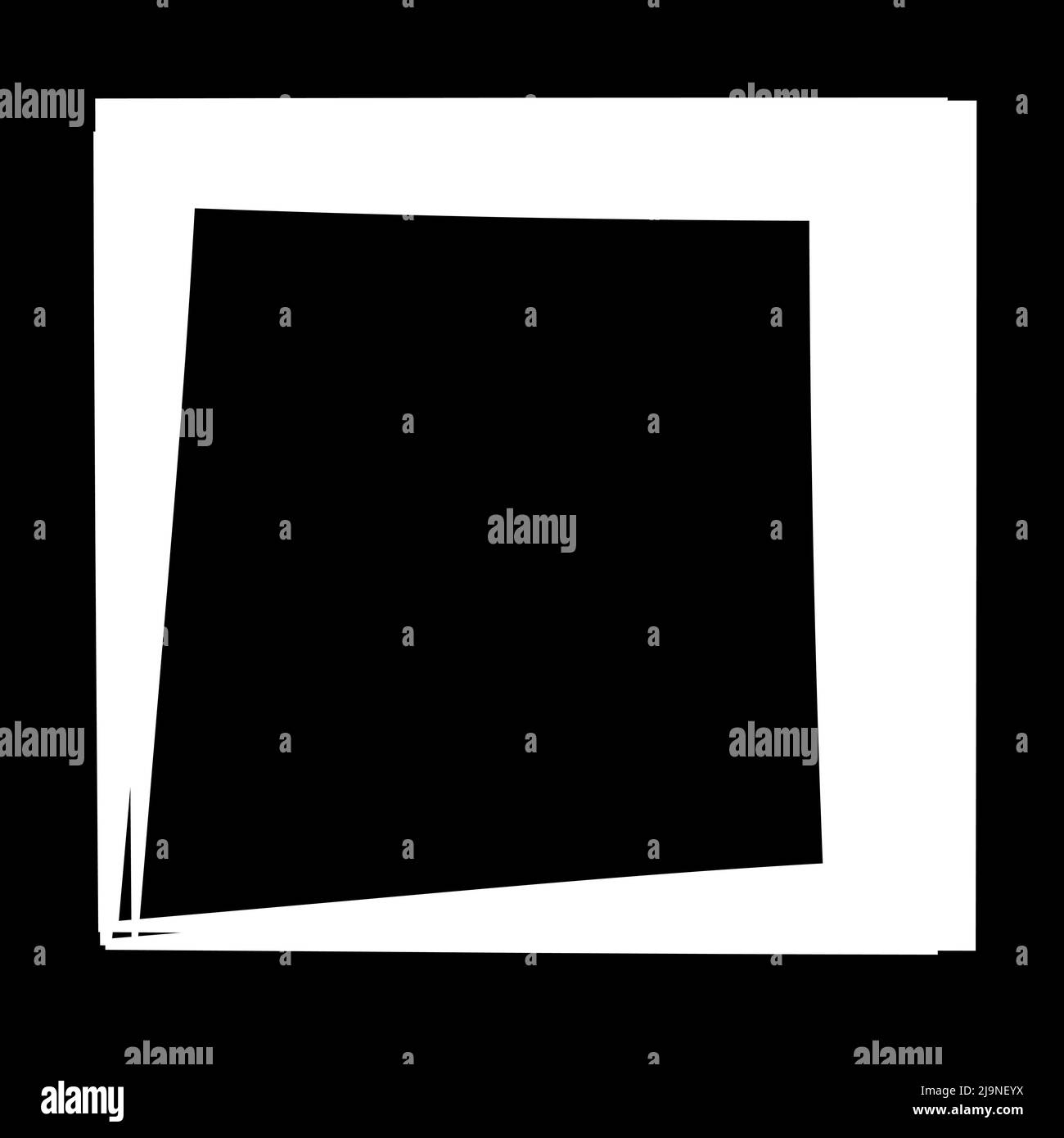 Random square contour frame, border element. Stock vector illustration ...