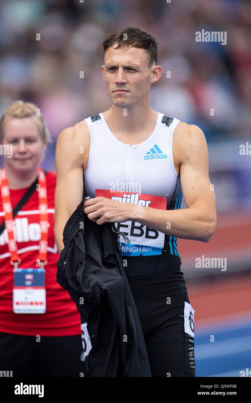 Jamie Webb competing in the men’s 800m B race at the Birmingham Diamond ...