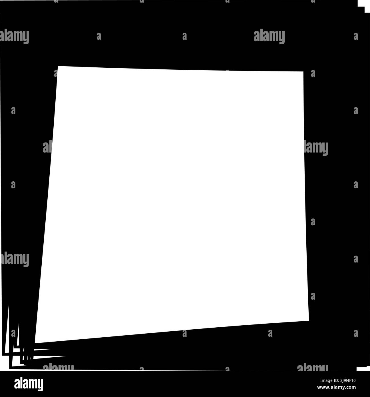 Random square contour frame, border element. Stock vector illustration ...