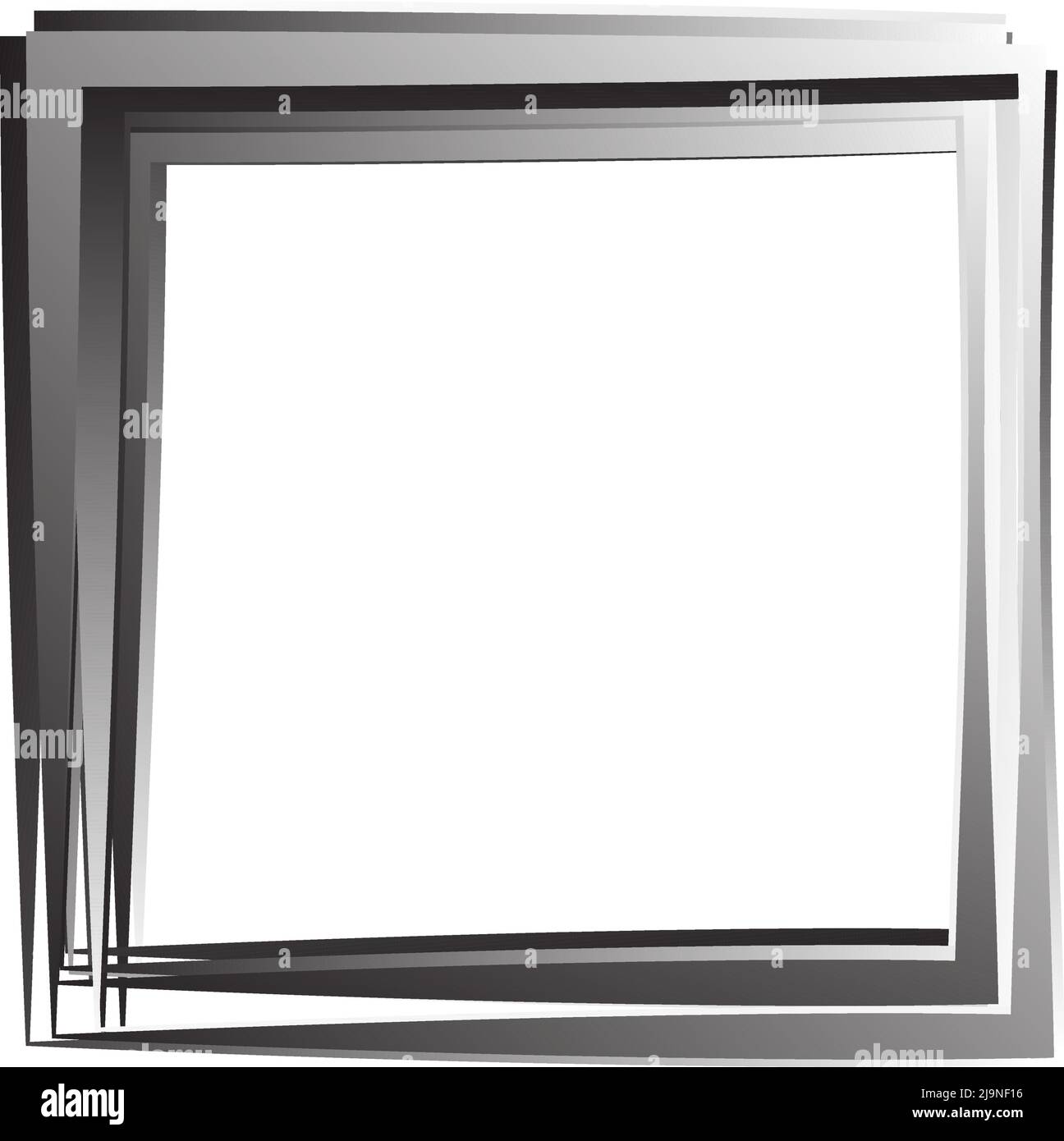 Random square contour frame, border element. Stock vector illustration ...