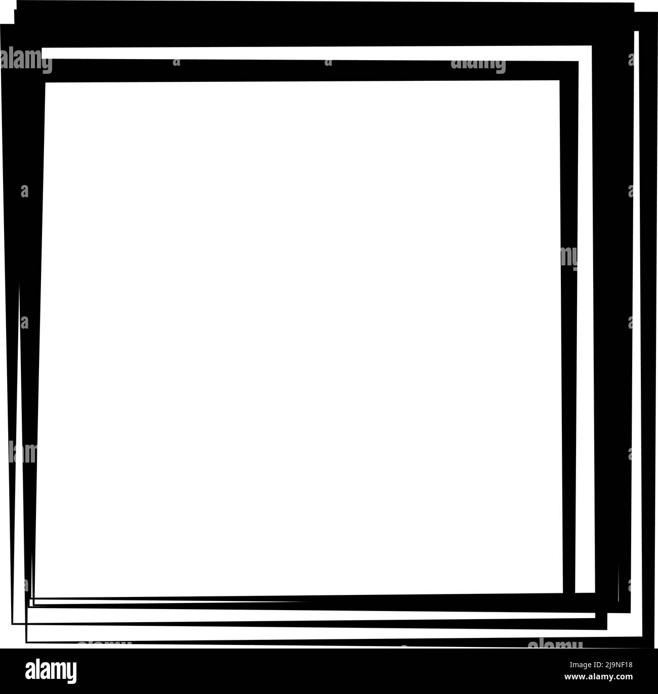 Random square contour frame, border element. Stock vector illustration ...