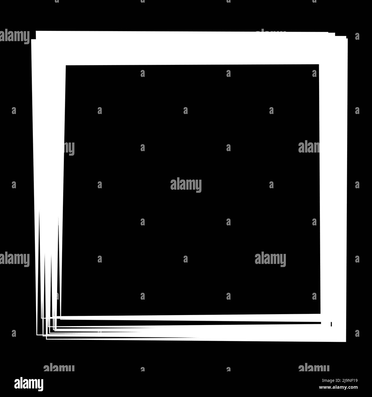 Random square contour frame, border element. Stock vector illustration ...