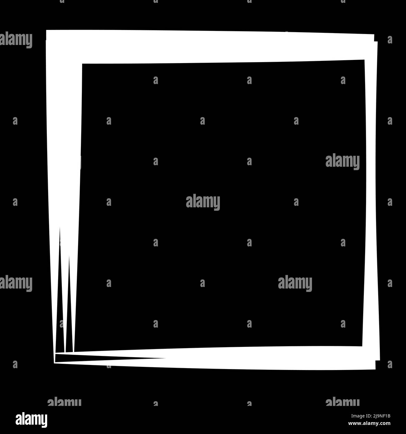 Random square contour frame, border element. Stock vector illustration ...