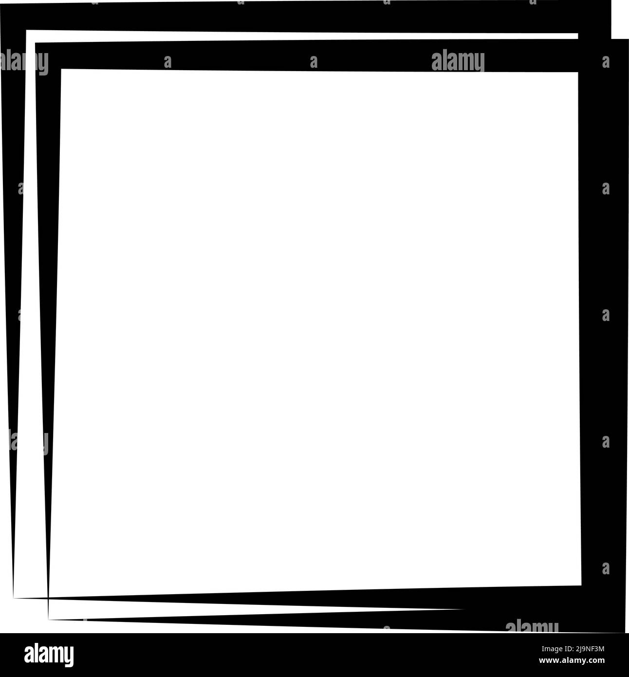 Random square contour frame, border element. Stock vector illustration ...