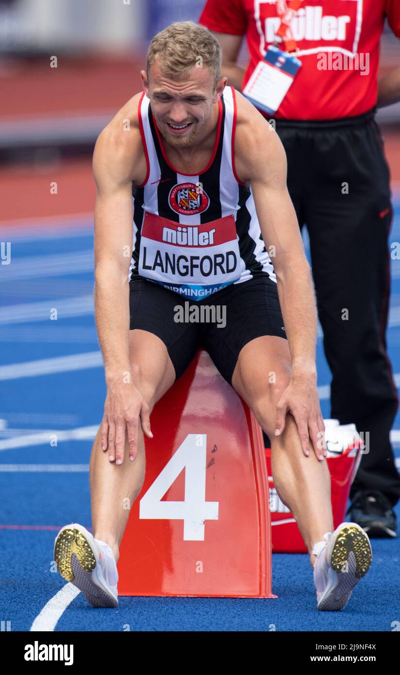 Kyle Webb competing in the men’s 800m B race at the Birmingham Diamond ...