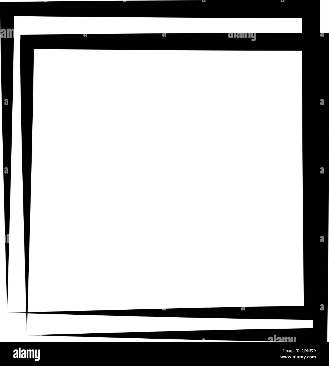 Random square contour frame, border element. Stock vector illustration ...