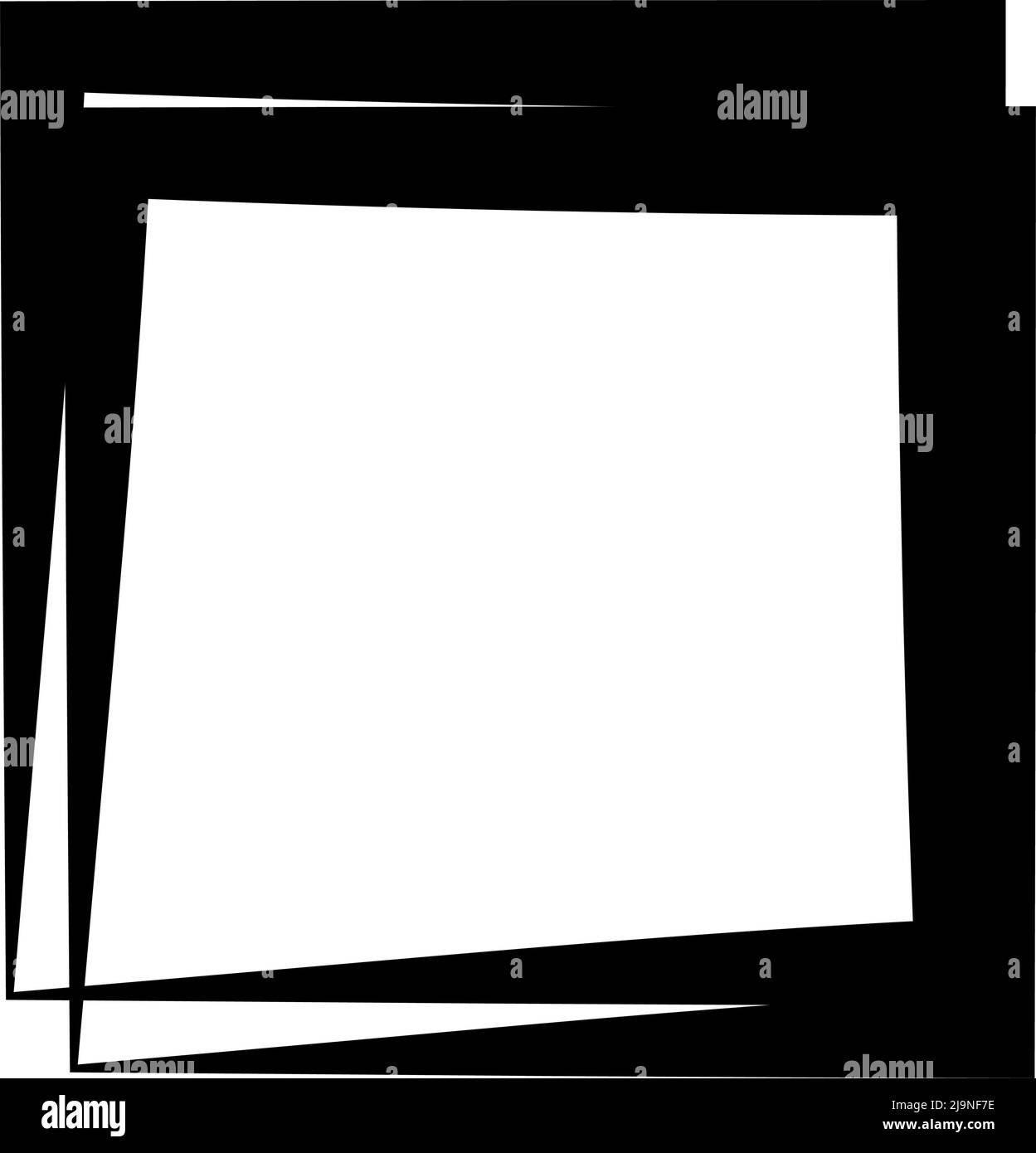 Random square contour frame, border element. Stock vector illustration ...