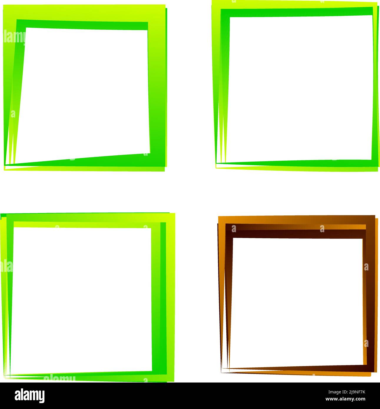 Random square contour frame, border element. Stock vector illustration ...