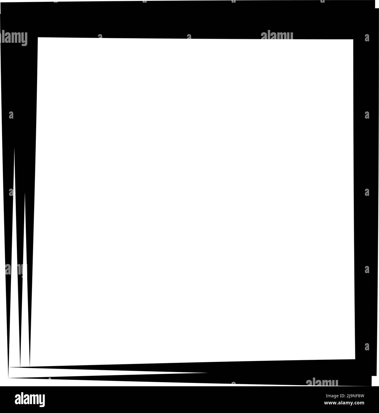 Random square contour frame, border element. Stock vector illustration ...