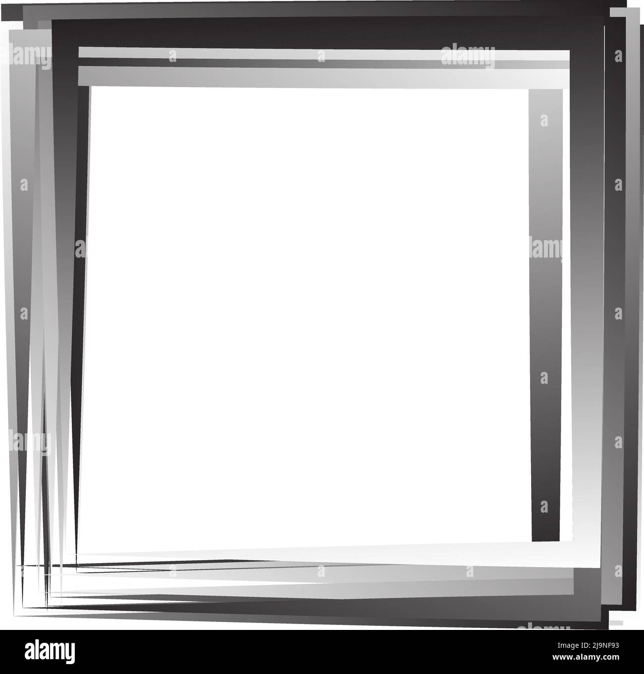 Random square contour frame, border element. Stock vector illustration ...