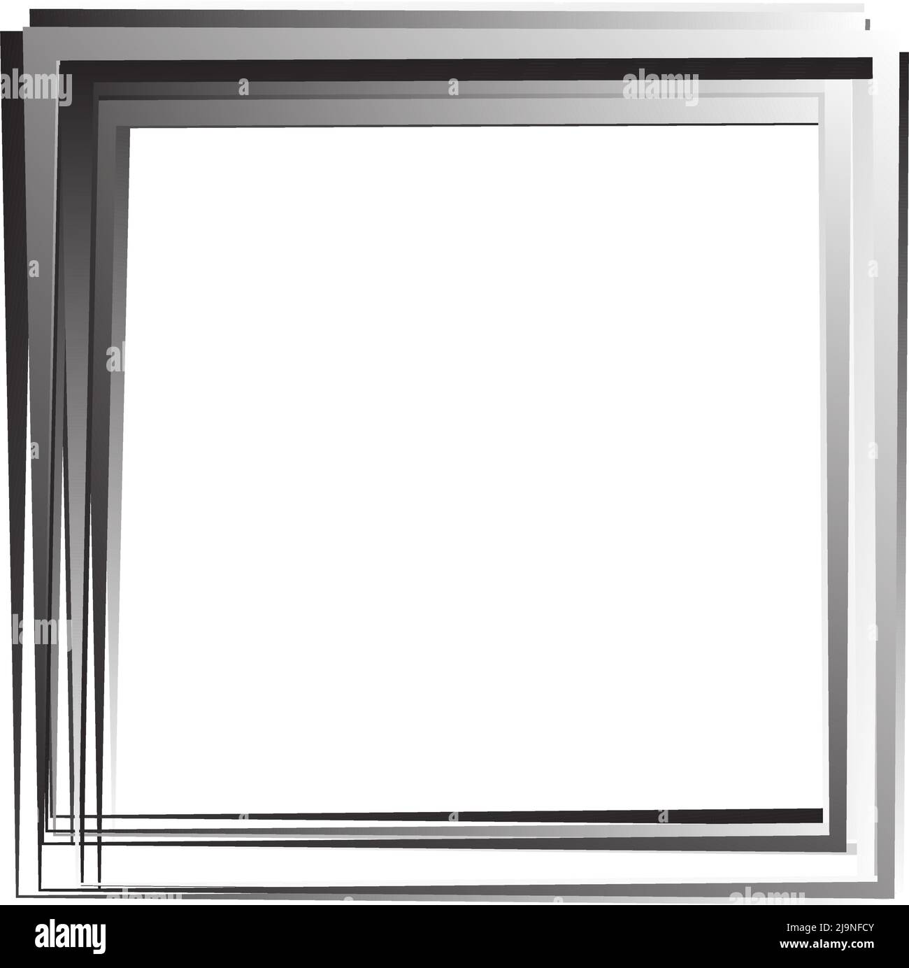 Random square contour frame, border element. Stock vector illustration ...