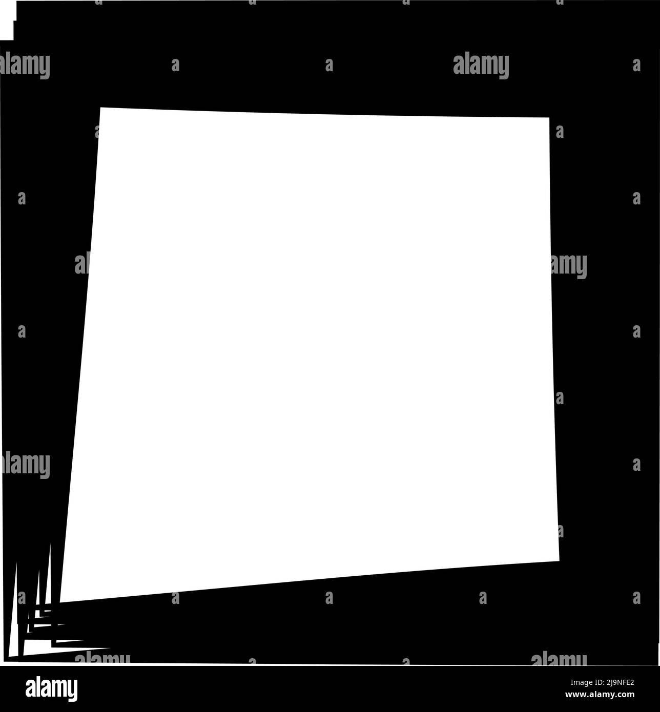 Random square contour frame, border element. Stock vector illustration ...