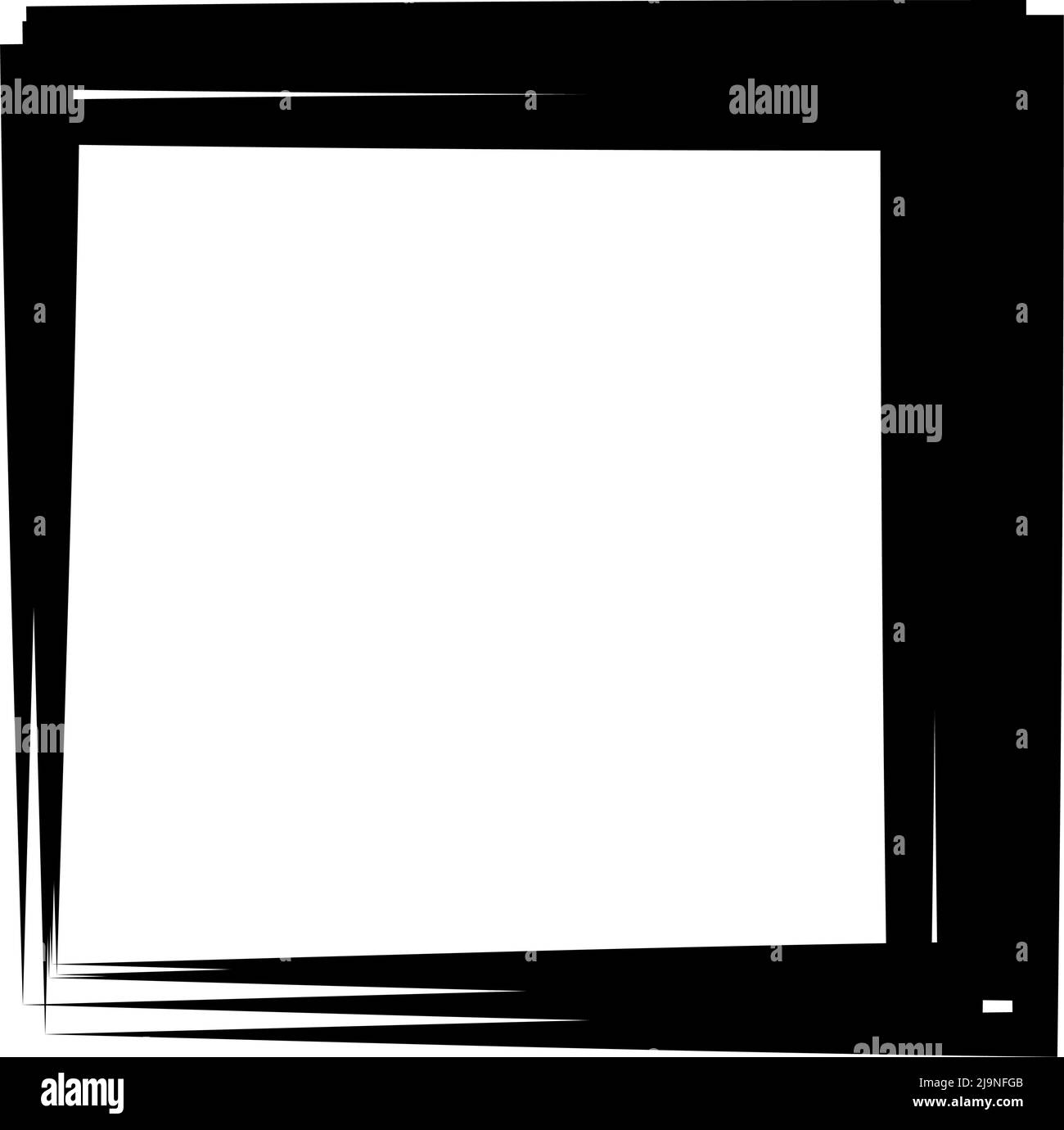 Random square contour frame, border element. Stock vector illustration ...