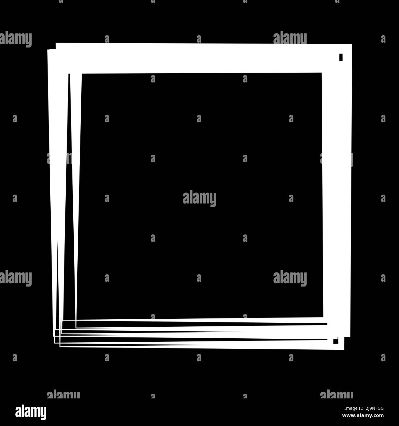 Random square contour frame, border element. Stock vector illustration ...