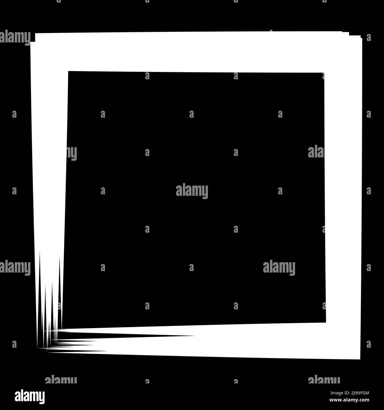 Random square contour frame, border element. Stock vector illustration ...
