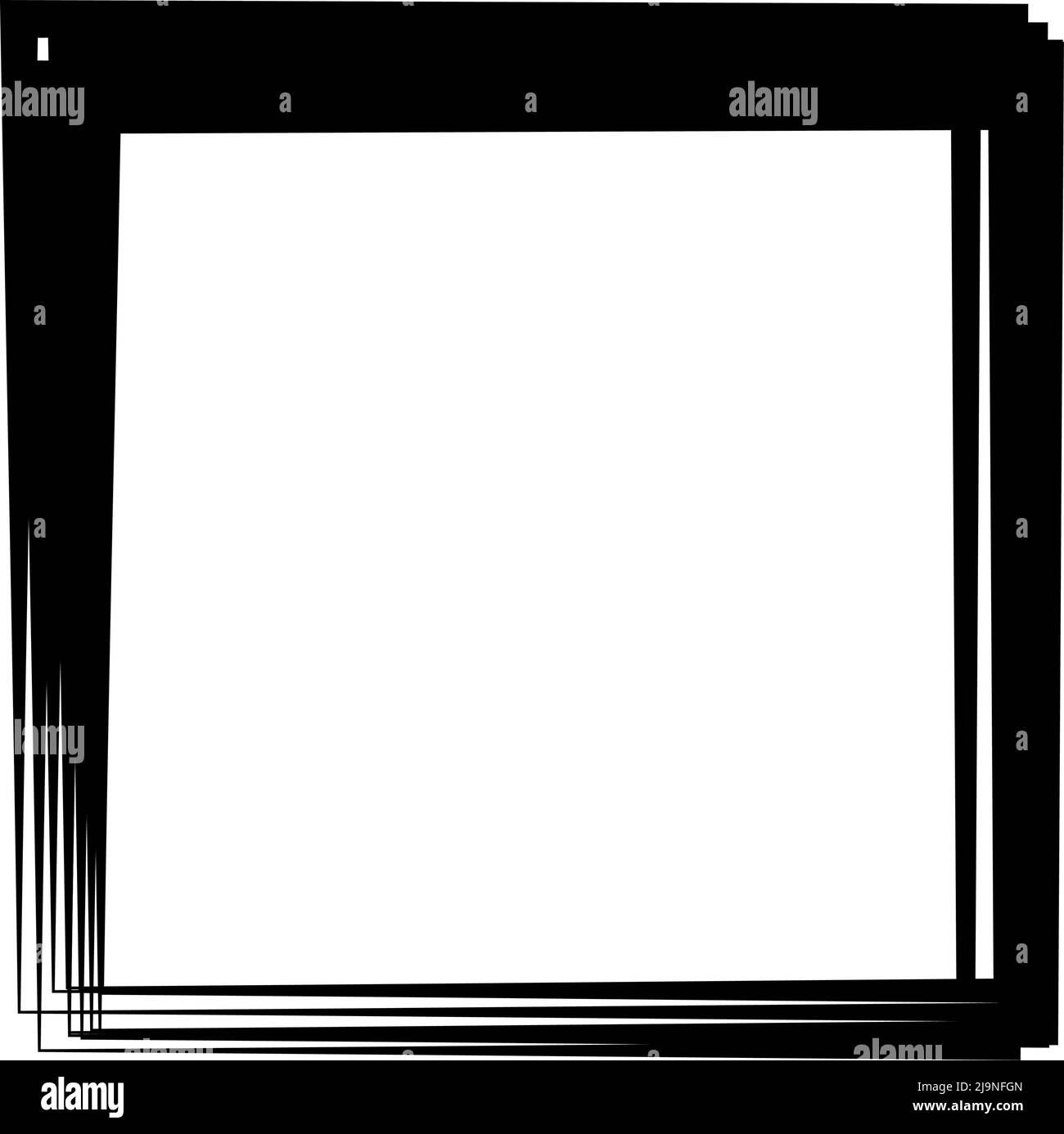 Random square contour frame, border element. Stock vector illustration ...