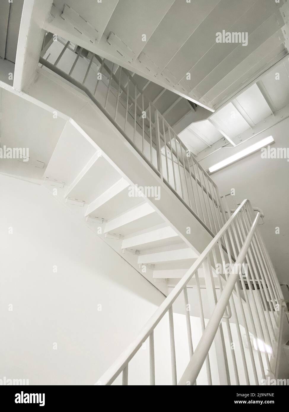 White staircase hi-res stock photography and images - Alamy