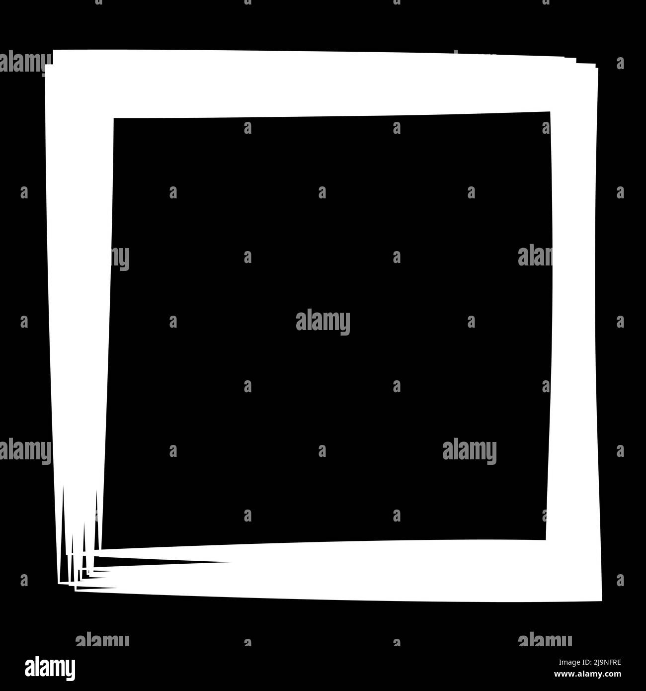 Random square contour frame, border element. Stock vector illustration ...