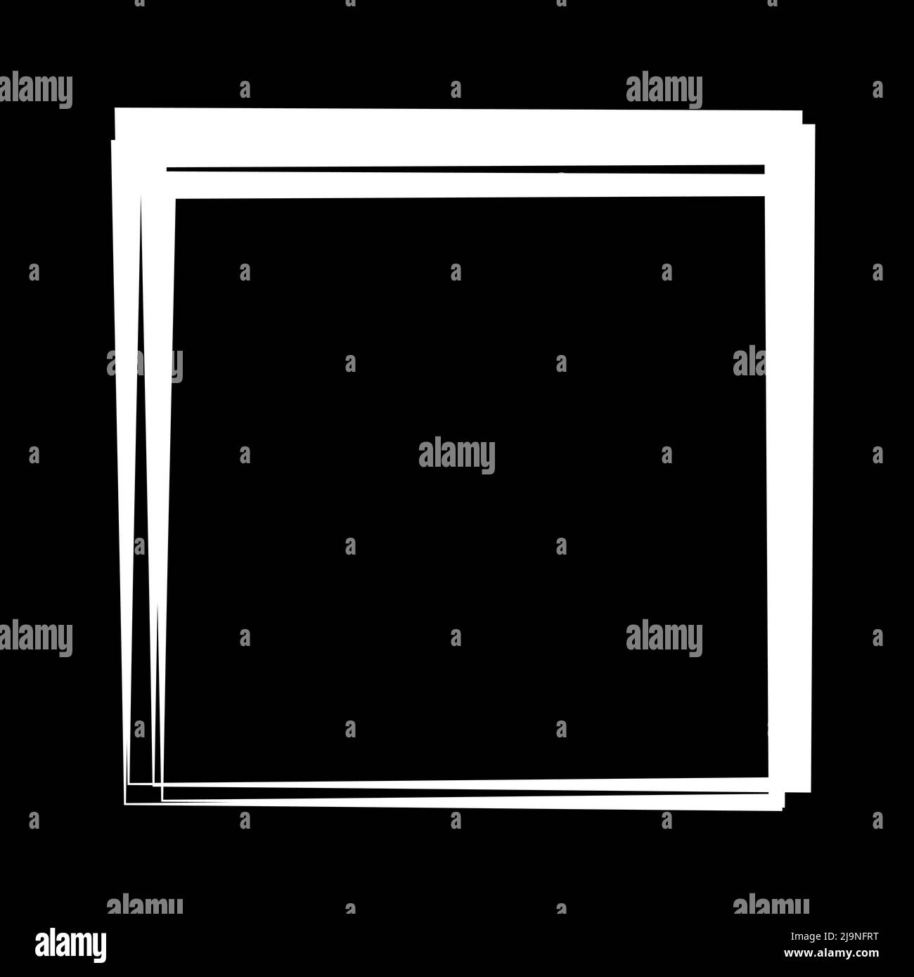 Random square contour frame, border element. Stock vector illustration ...